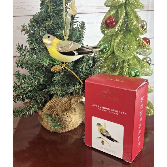 Hallmark | Holiday | 22 Hallmark Lady Evening Grosbeak The Beauty Of ...